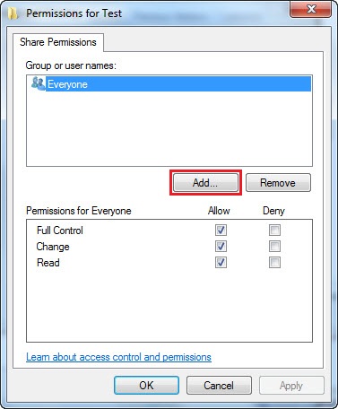 Setting up a password-protected file share for the Scan to Network Folder